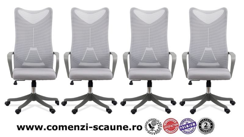 Scaune de birou cu spatar inalt OFF 634 gri